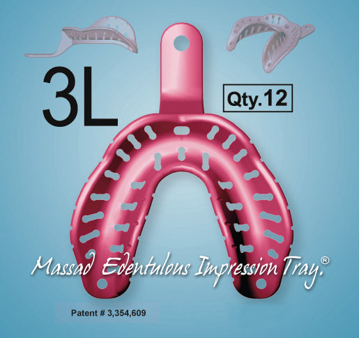 Massad Edentulous Tray - 3L Low Temperature Custom Fit Size M Lower ...